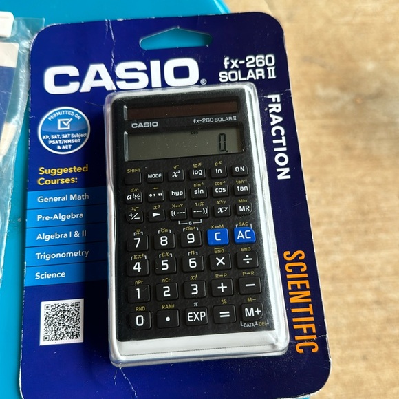 Casio | Other | New Casio Fx26 Scientific Calculator Solar Ii Fractions ...